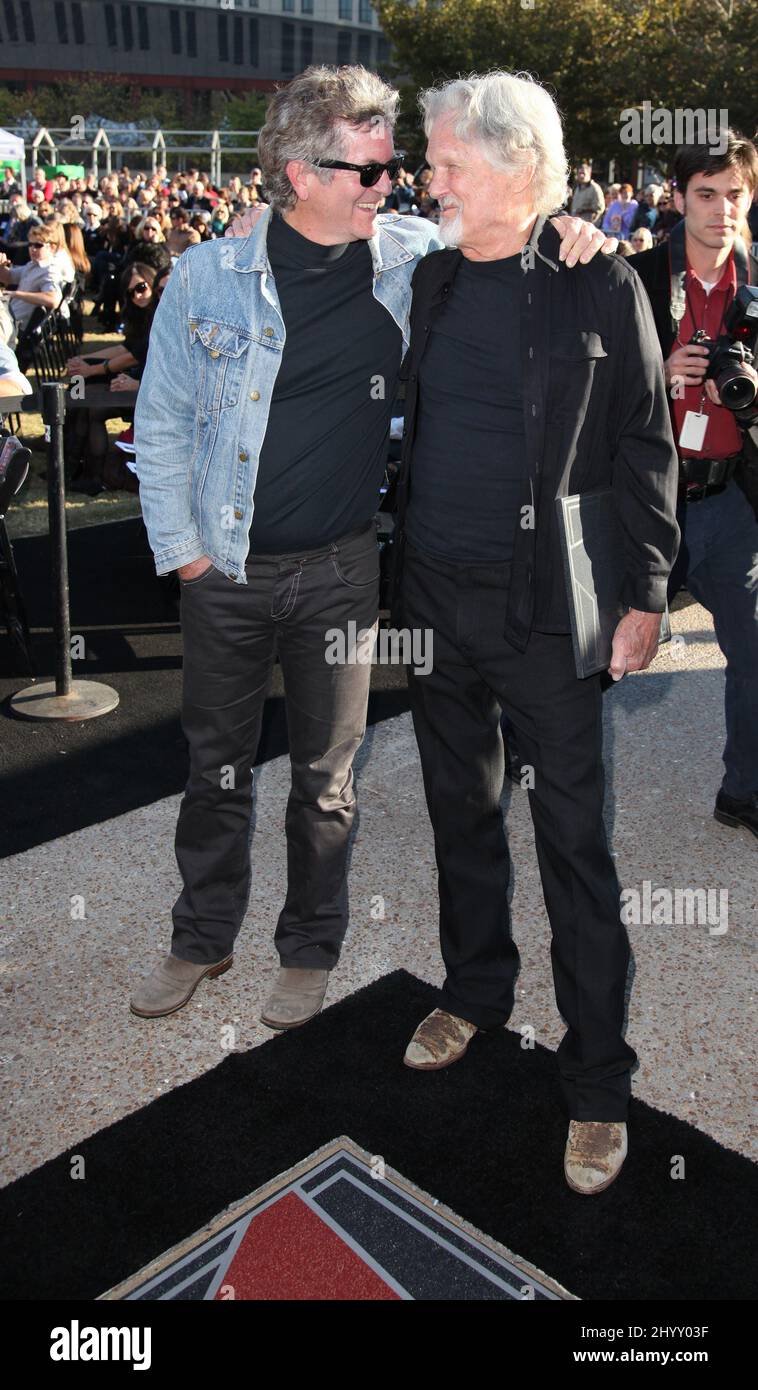 Kris Kristofferson and Rodney Crowell at a ceremony where Rascal Flatts ...