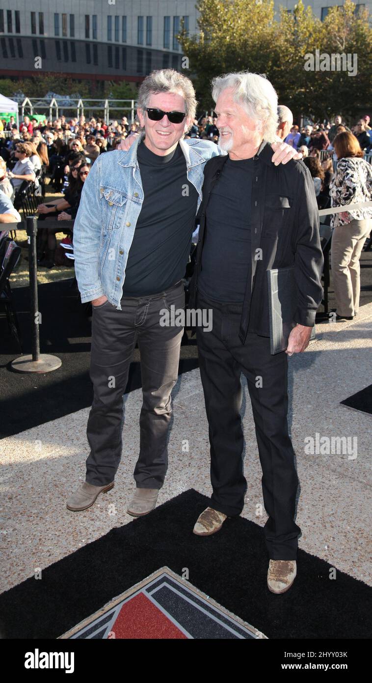 Kris Kristofferson and Rodney Crowell at a ceremony where Rascal Flatts ...