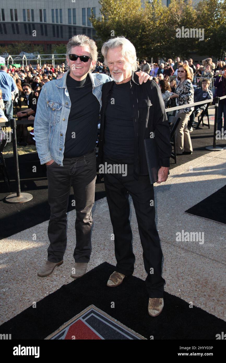 Kris Kristofferson and Rodney Crowell at a ceremony where Rascal Flatts ...
