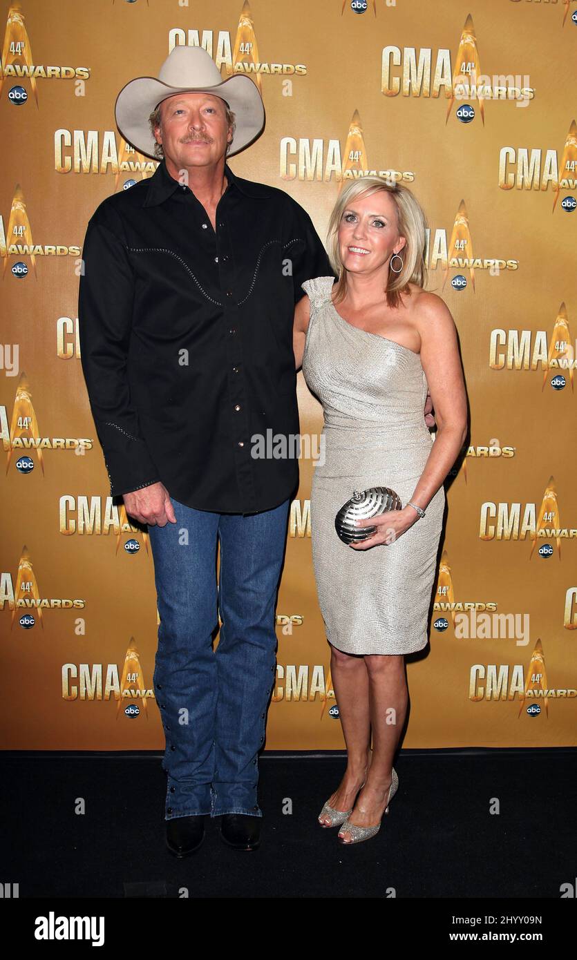 Alan Jackson and Denise Jackson arriving at the 44th Annual CMA Awards ...