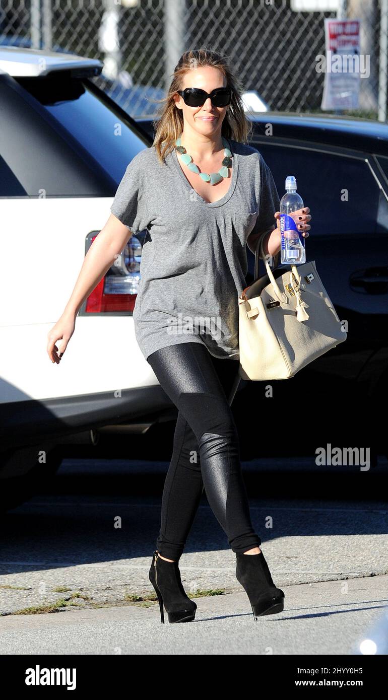 Haylie Duff is seen at Byron and Tracey Salon in Los Angeles, USA Stock ...