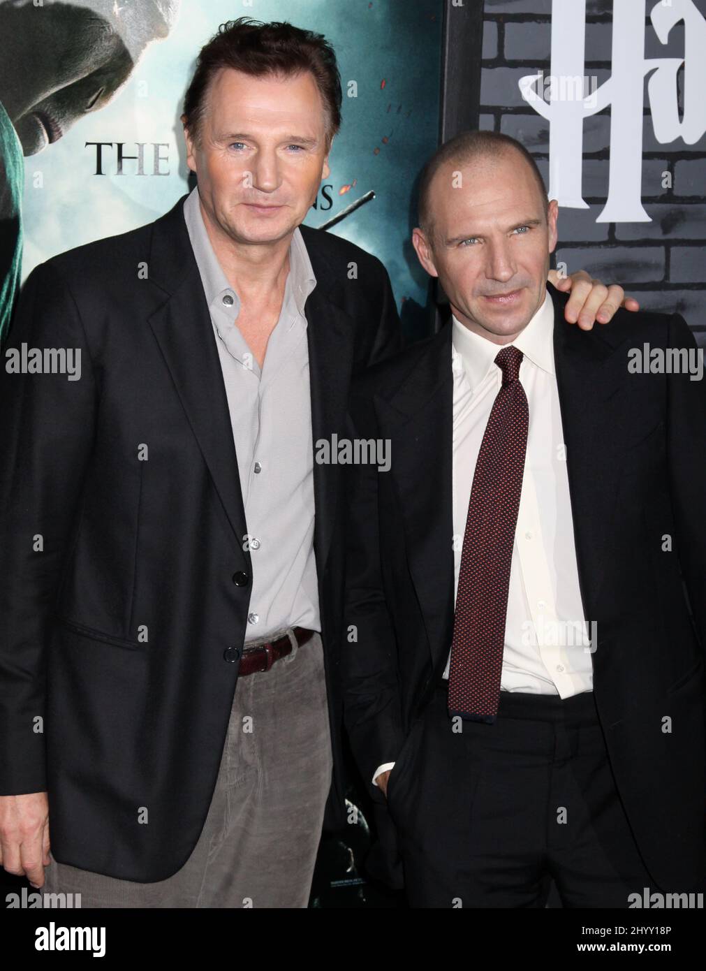 Liam Neeson and Ralph Fiennes at the 'Harry Potter and the Deathly ...