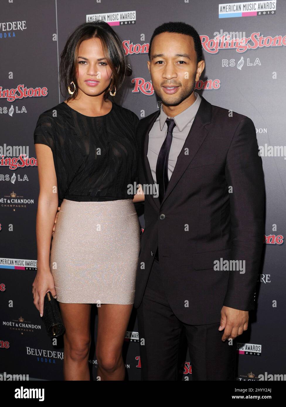 John Legend and Chrissy Teigen at the 2010 American Music Awards after ...