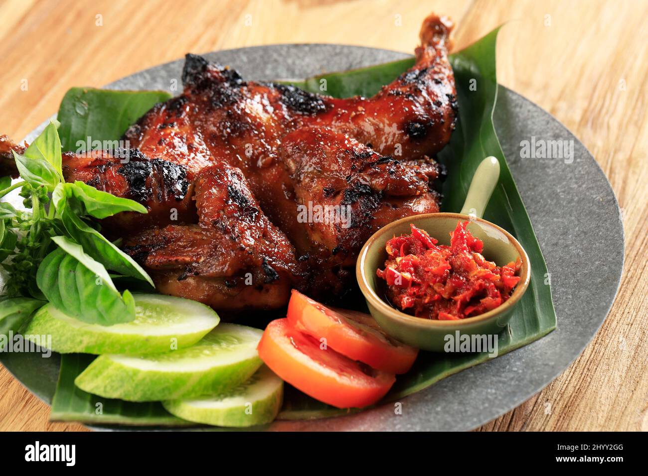 Bakakak Hayam or Ayam Bekakak or Grilled Whole Chicken Seasoning with ...