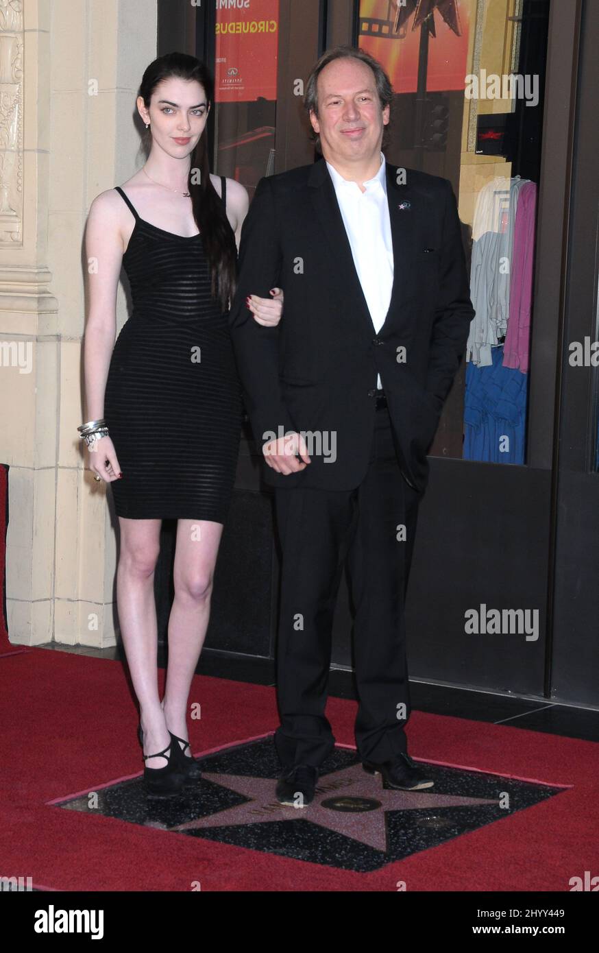 Hans Zimmer and Zoe Zimmer attending the ceremony where Hans Zimmer was ...