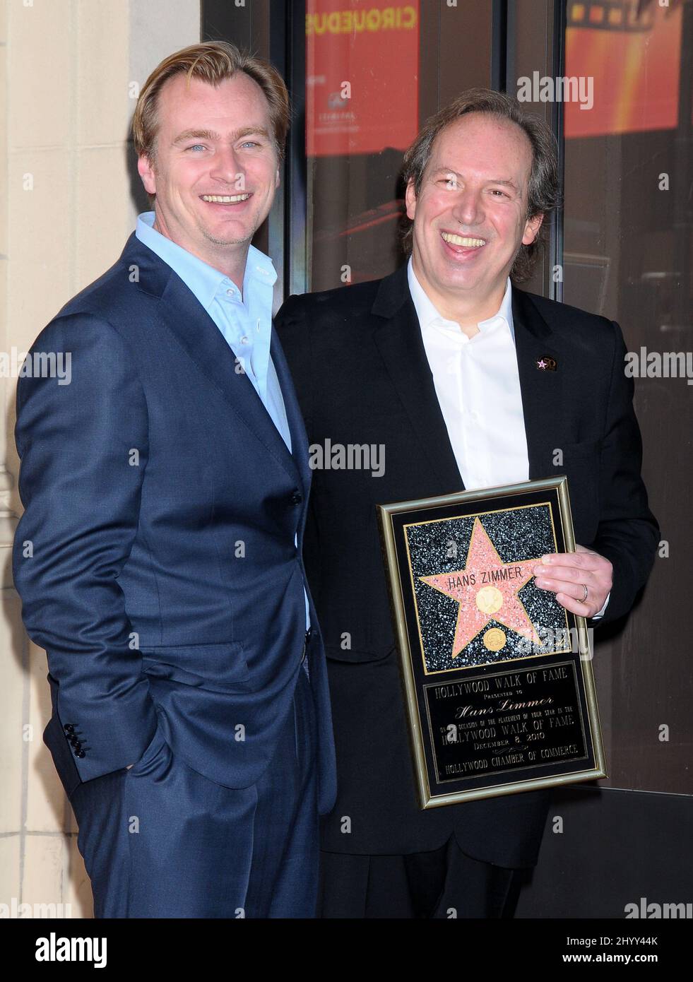Christopher Nolan and Hans Zimmer attending the ceremony where Hans ...