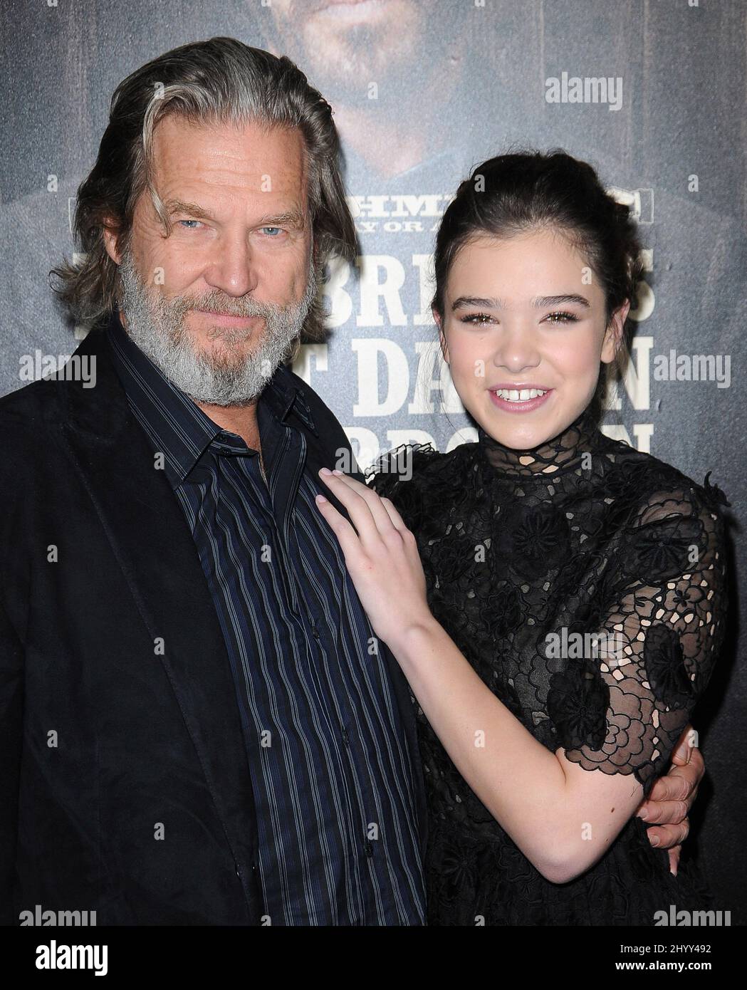 Jeff Bridges and Hailee Steinfeld during the "True Grit" industry ...