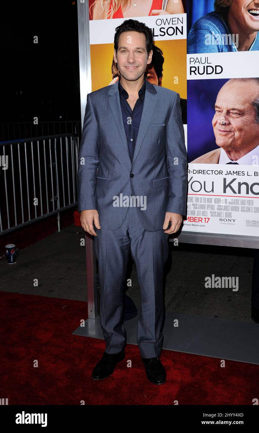 Paul Rudd at the "How Do You Know" World Premiere premiere held at the ...