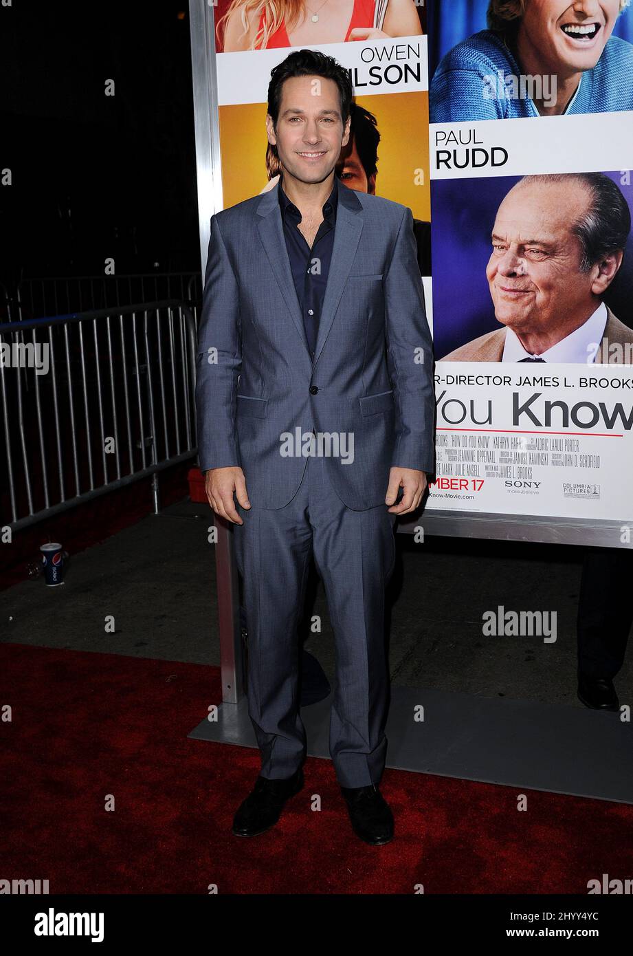 Paul Rudd at the "How Do You Know" World Premiere premiere held at the ...
