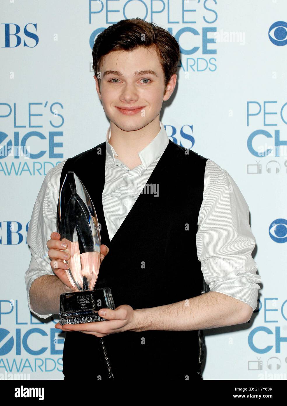 Chris Colfer in the press room at the 2011 People's Choice Awards, held ...
