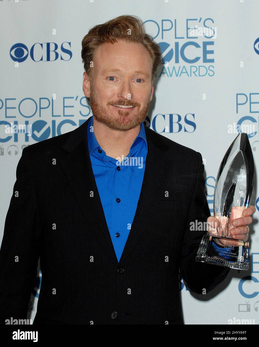 Conan O'Brien in the press room at the 2011 People's Choice Awards ...