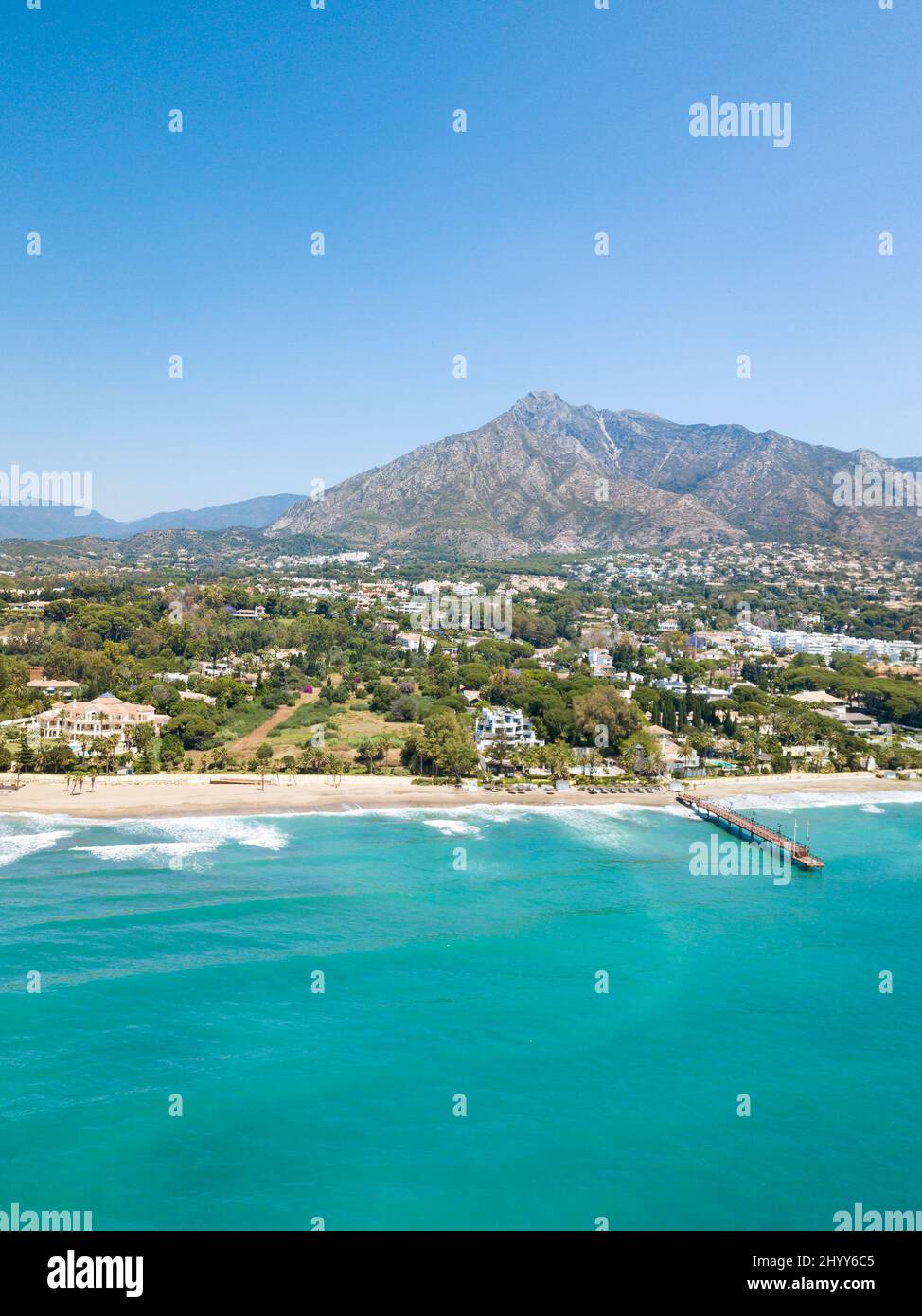 Beautiful and unique aerial perspective of luxury and exclusive area of ...