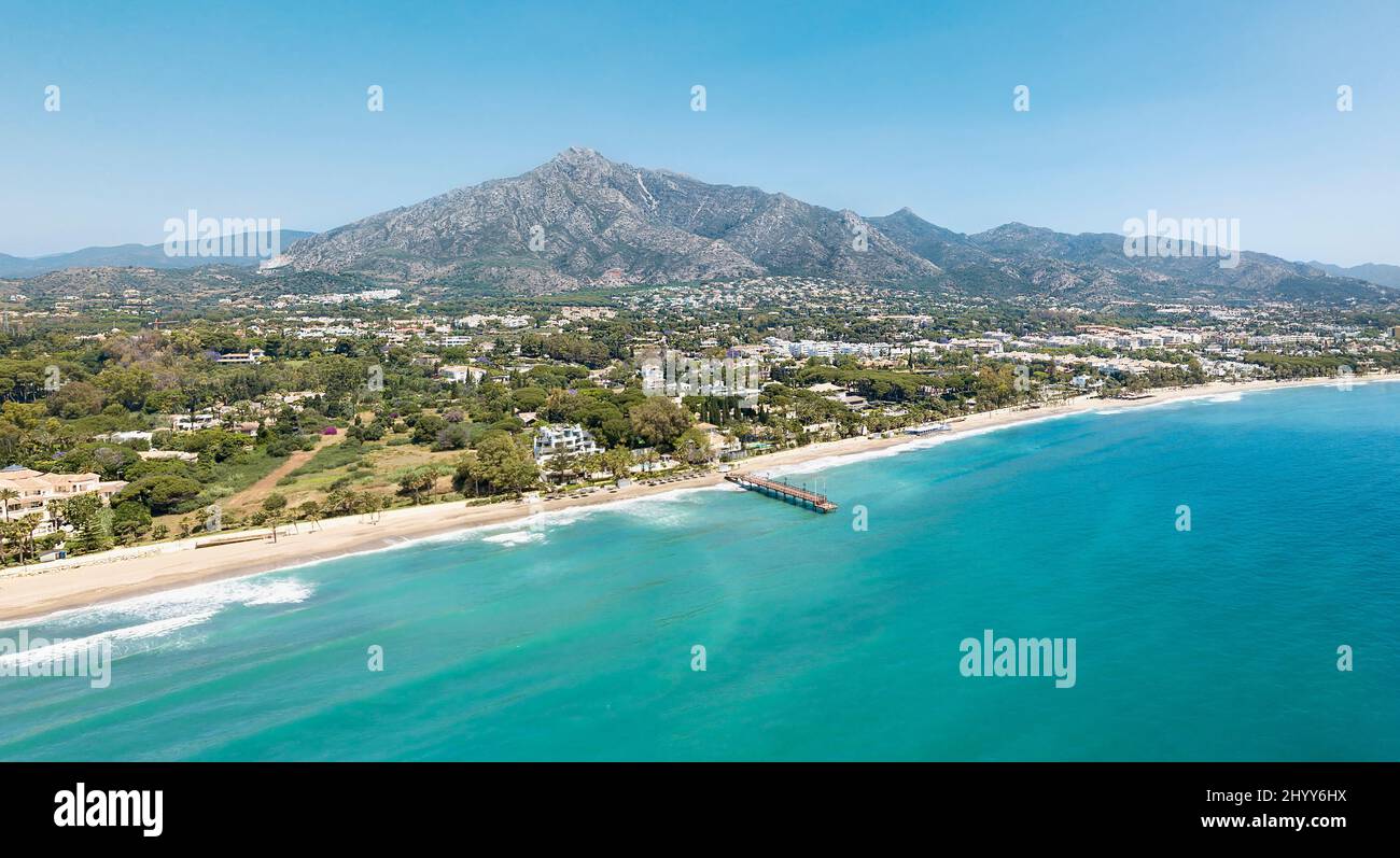 Beautiful and unique aerial perspective of luxury and exclusive area of ...