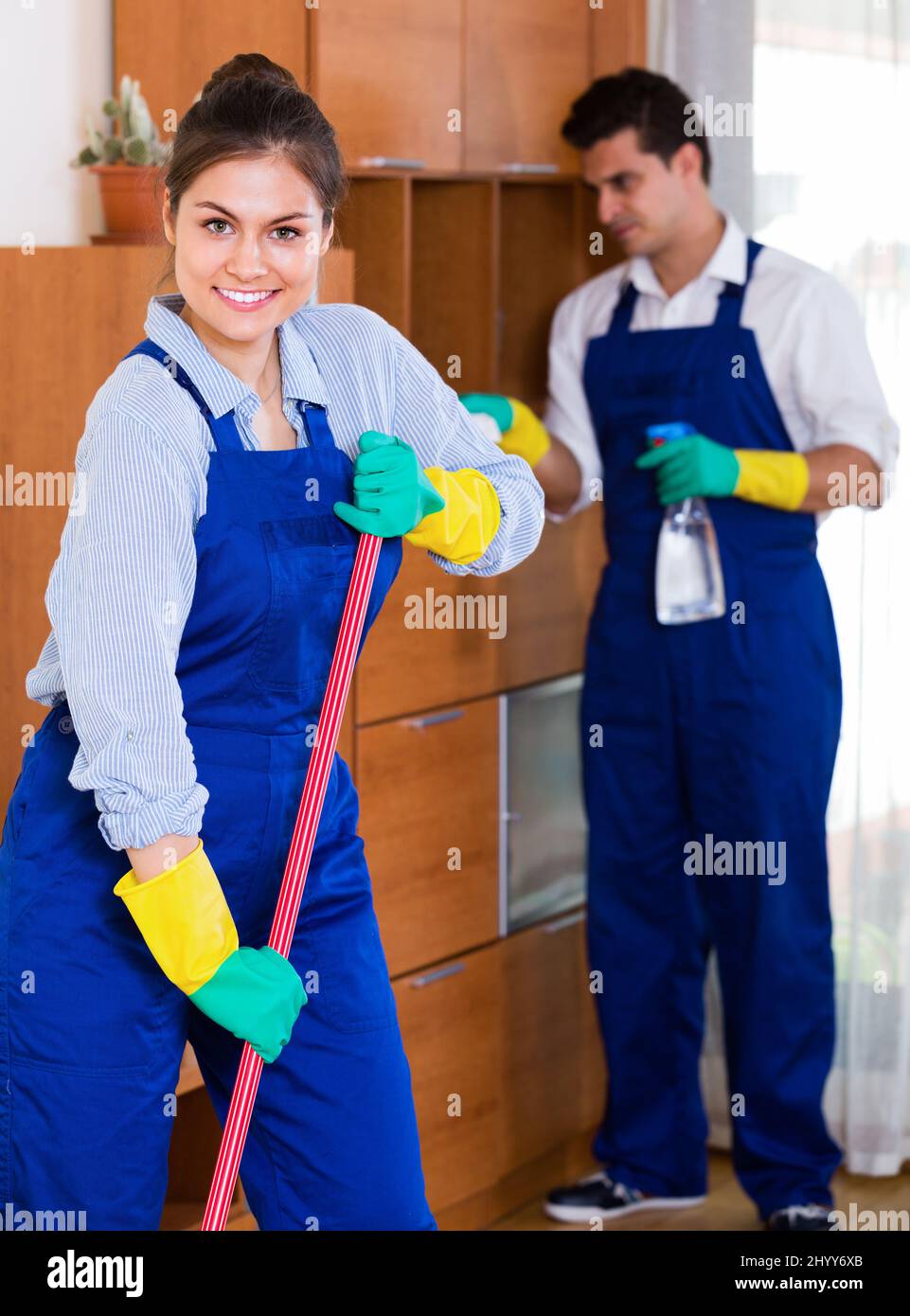 Professional cleaners at the work Stock Photo - Alamy