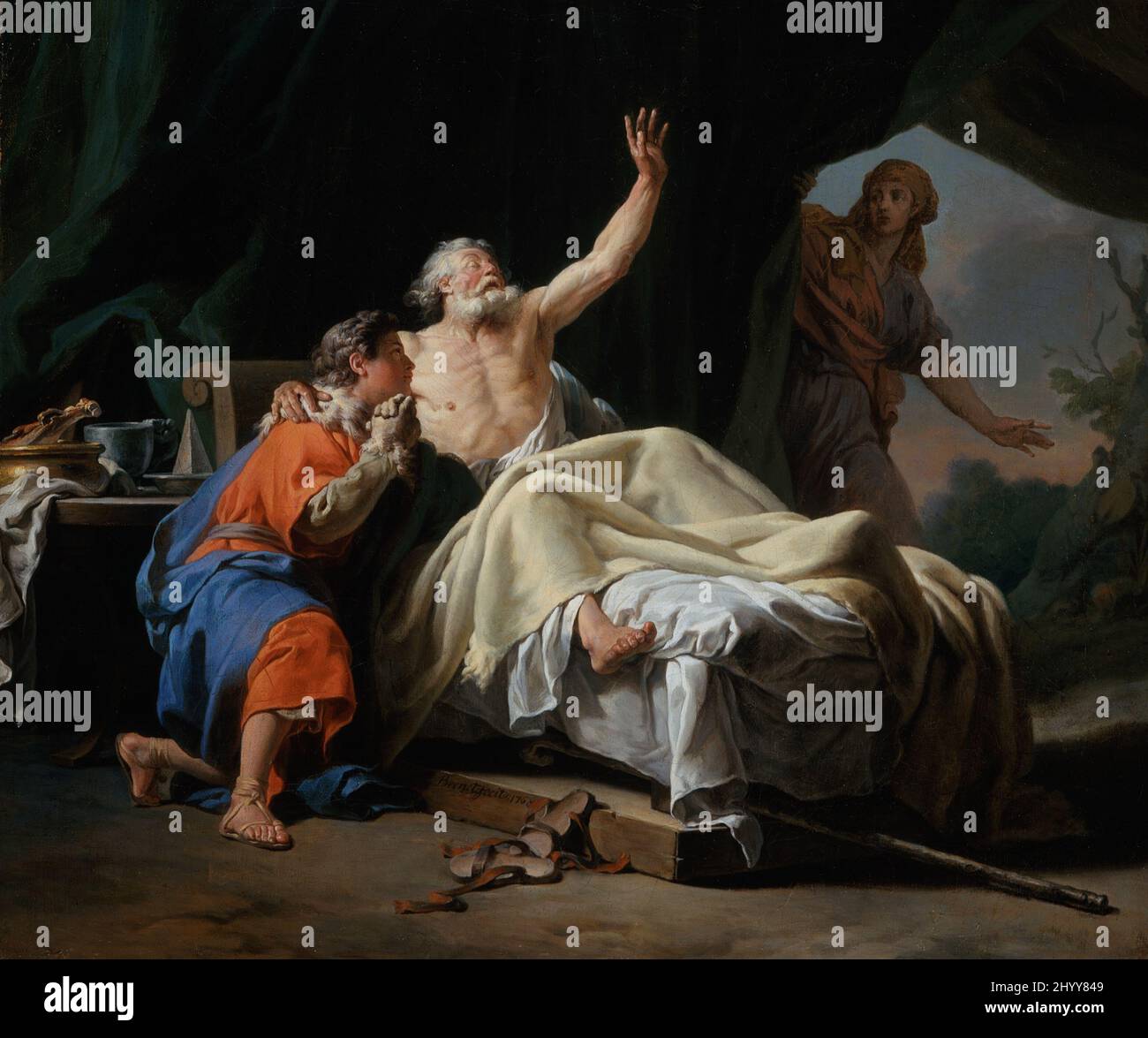 Isaac Blessing Jacob. Nicolas-Guy Brenet (France, Paris, 1728-1792 ...
