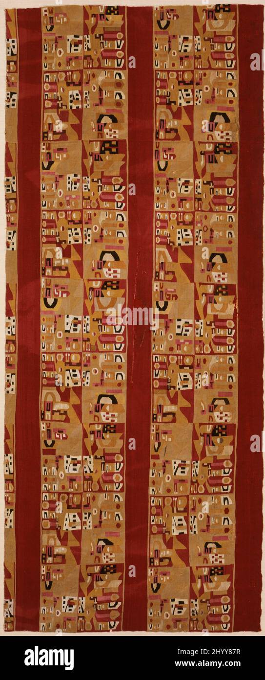 Fragment of a Man's Tunic. Peru, South Coast, Wari, 600-850. Costumes ...