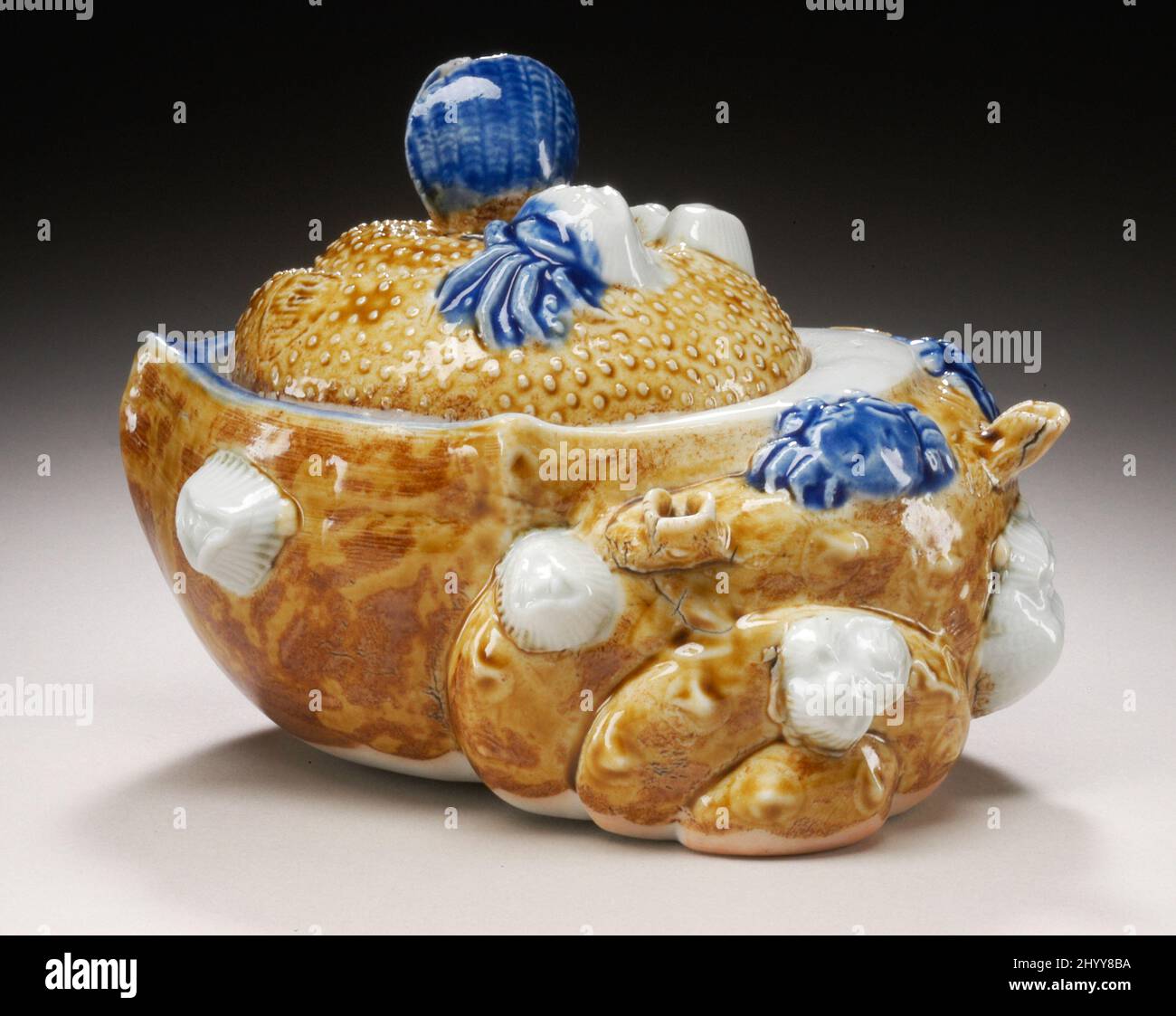 Pourer for Sencha in the Form of an Encrusted Turbo Shell. Japan, 19th ...