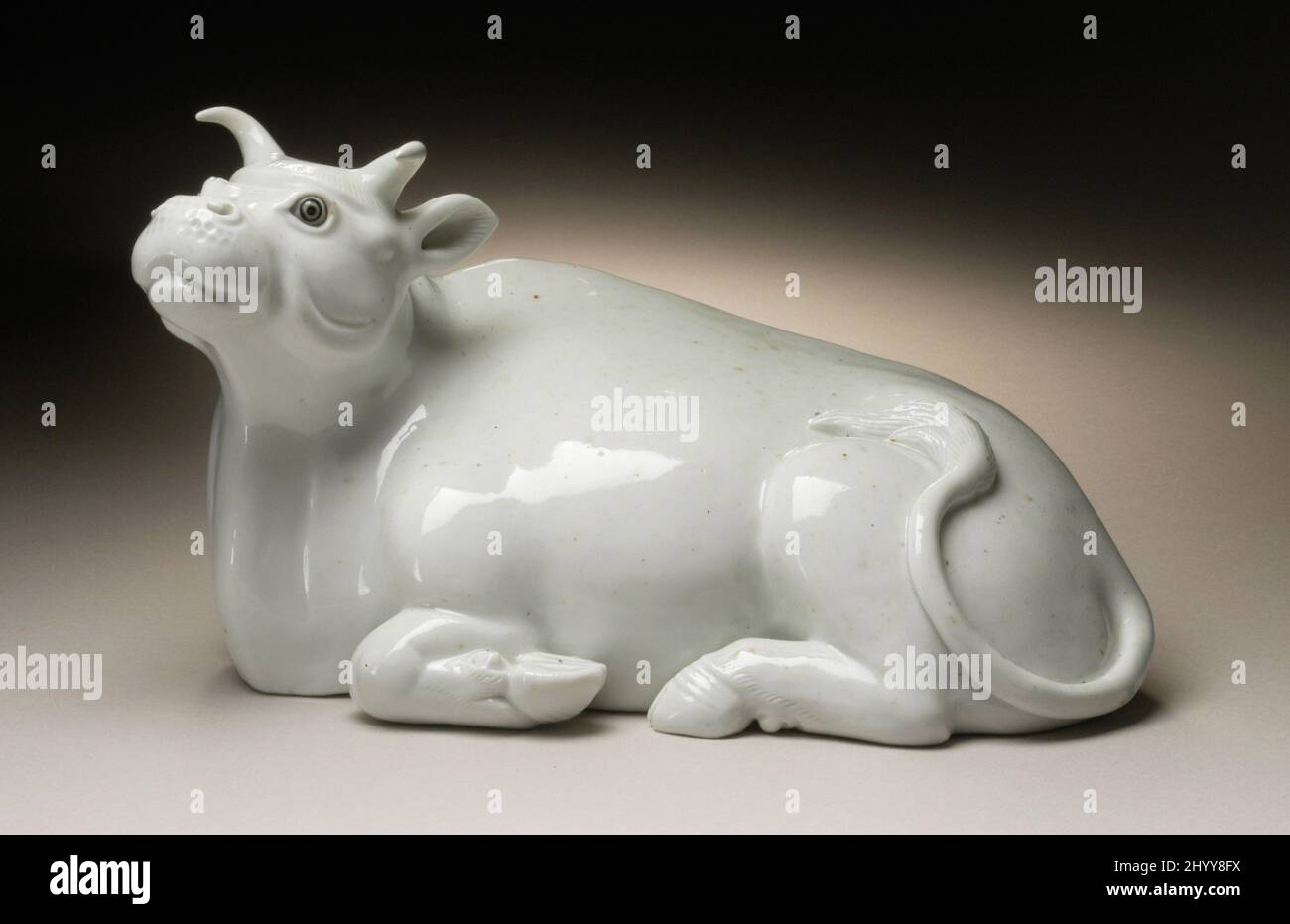 Reclining Ox Figurine. Japan, 19th century. Ceramics. Hirado Mikawachi ...