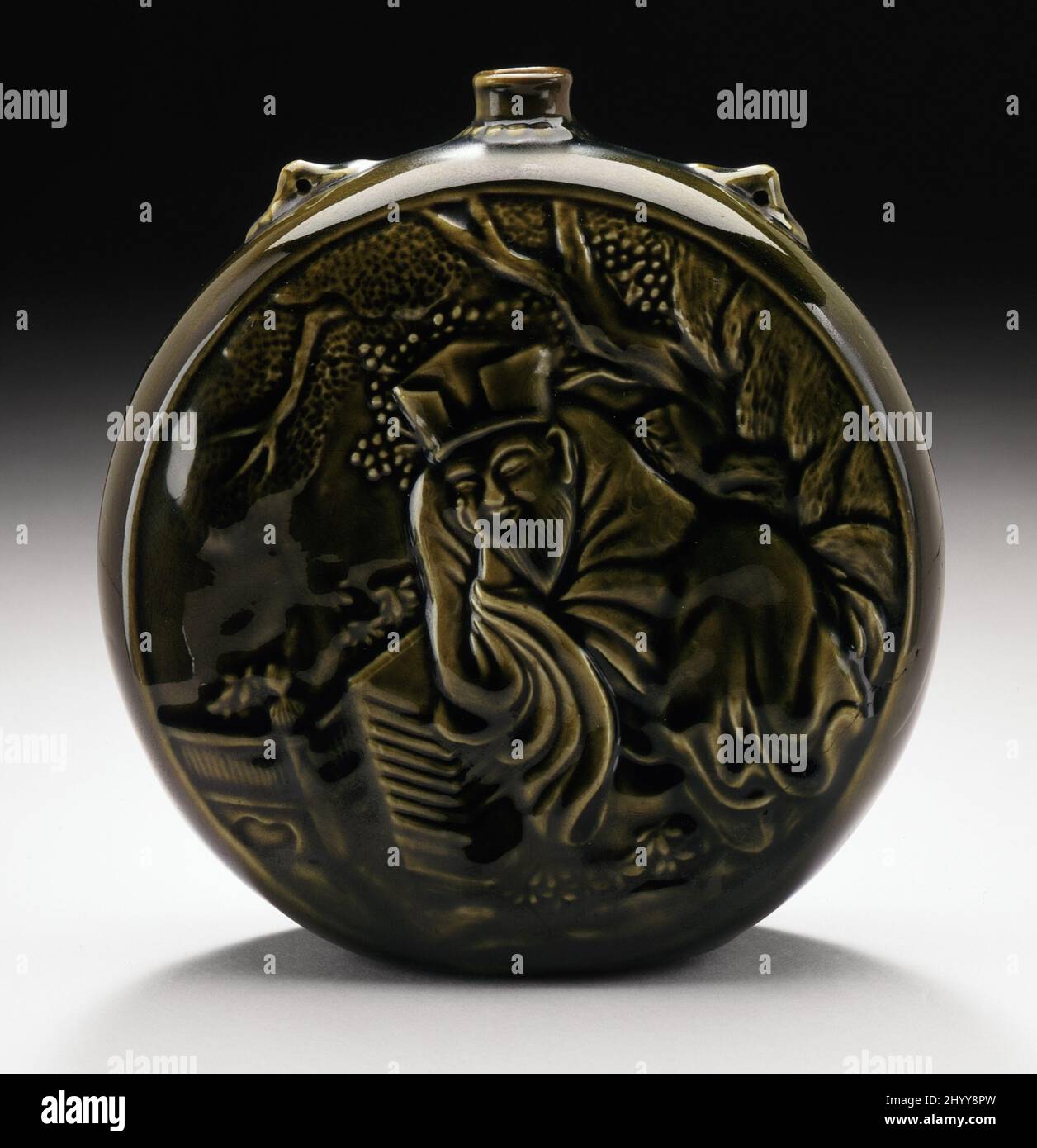 Flask. Christopher Dresser (Scotland, 1834-1904)Linthorpe Pottery ...