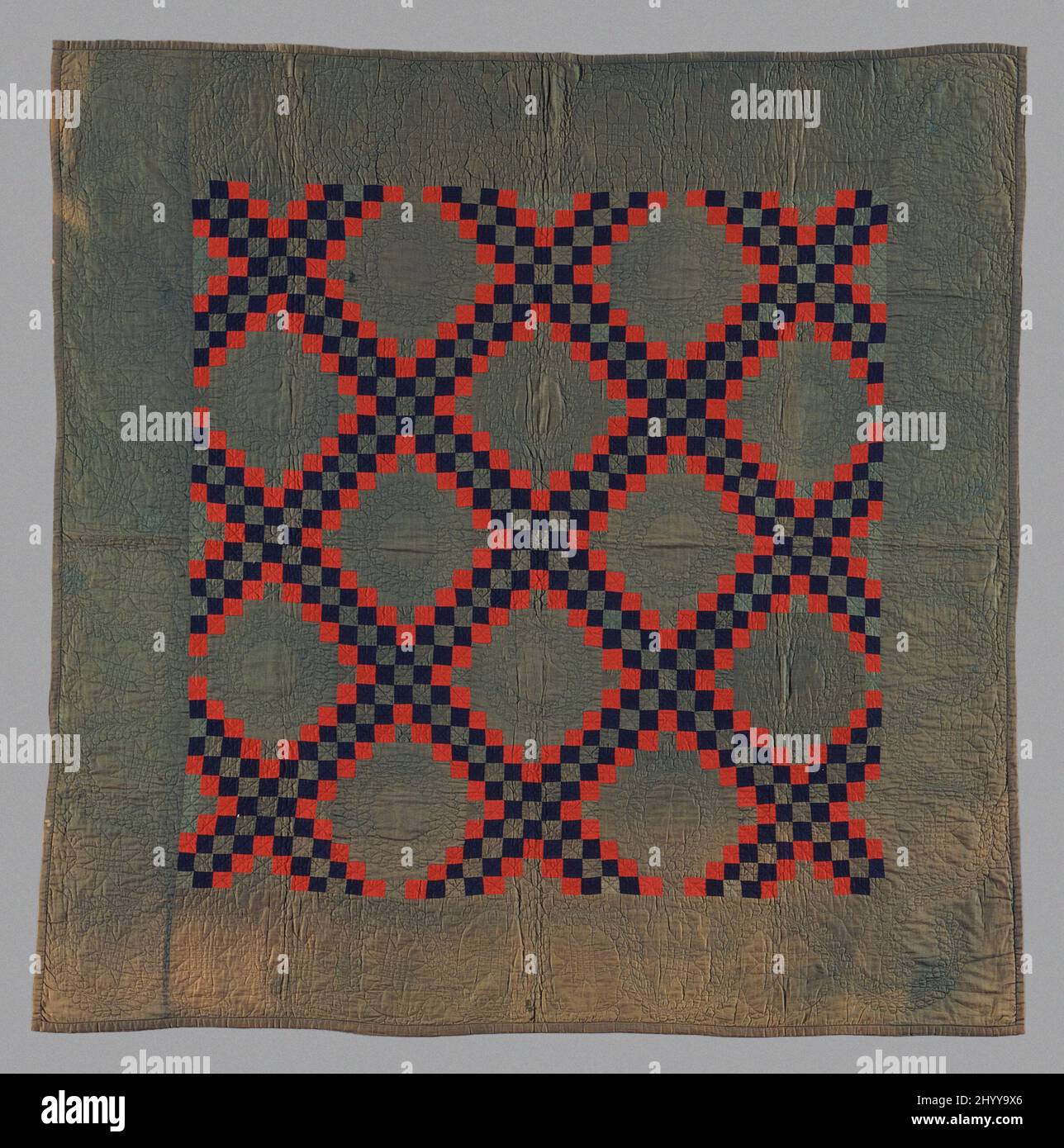 Quilt, 'Double Irish Chain' Stock Photo - Alamy