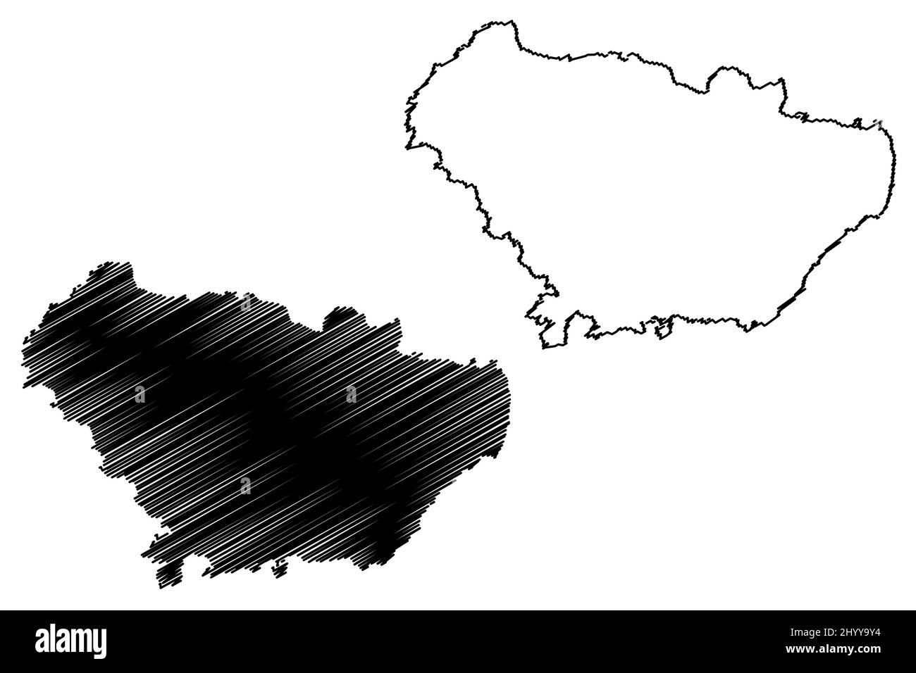 Hadseloya island (Kingdom of Norway, Vesteralen Archipelago) map vector ...