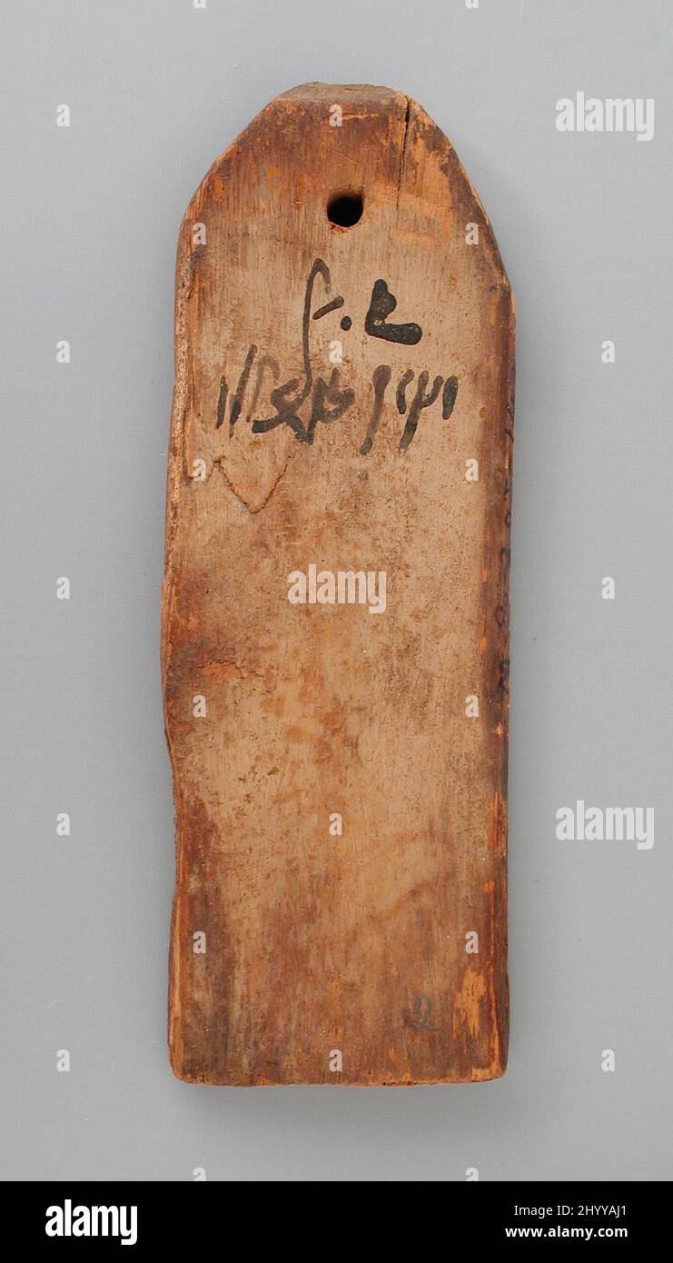 Mummy Label with Demotic Inscription. Egypt, Ptolemaic Period - Roman ...