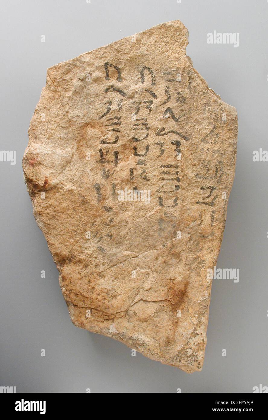 Ostracon with a List of Names. Egypt, New Kingdom, 18th Dynasty (1569 ...