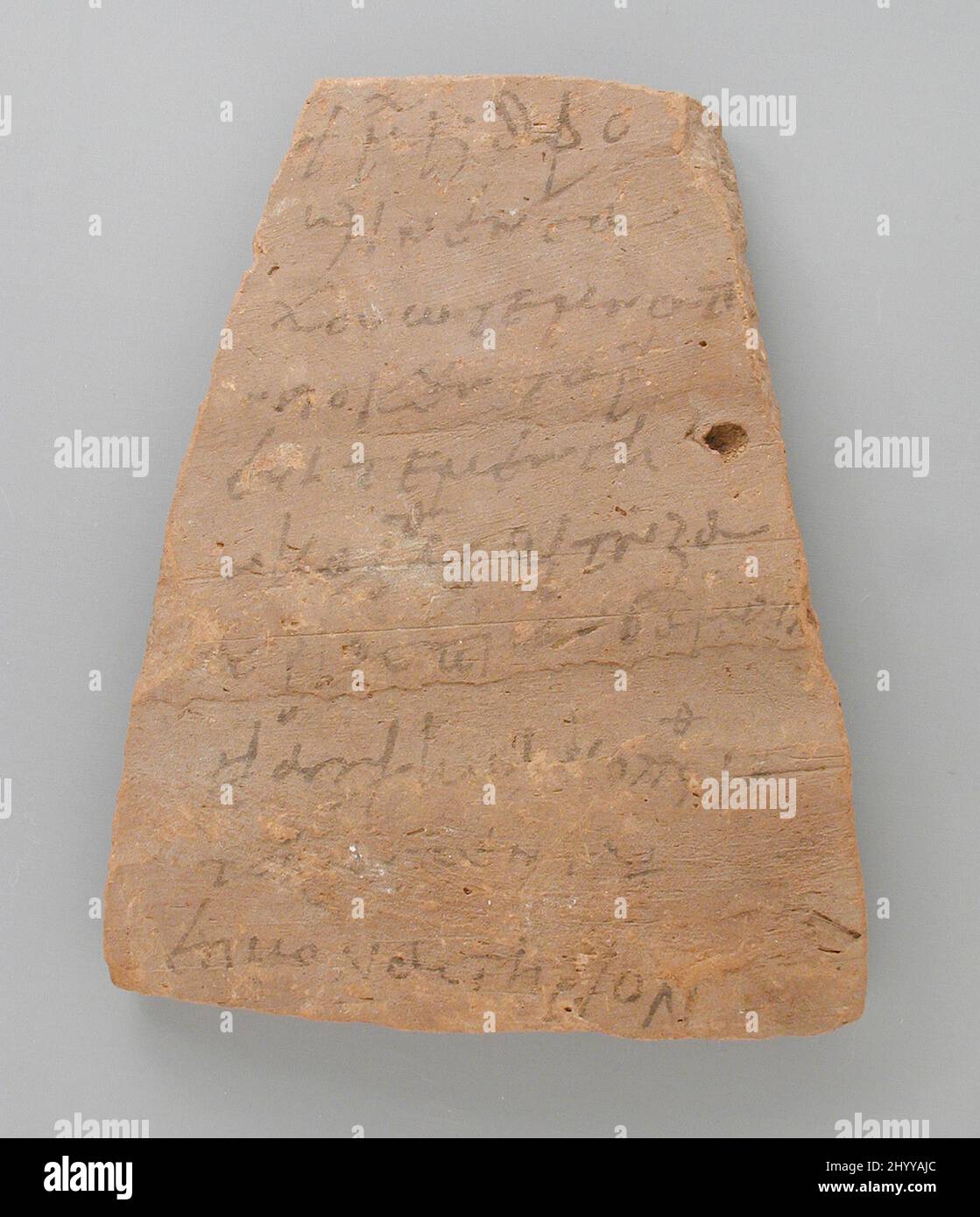 Ostracon with Coptic Inscription. Egypt, Coptic Period , 250-600. Tools ...
