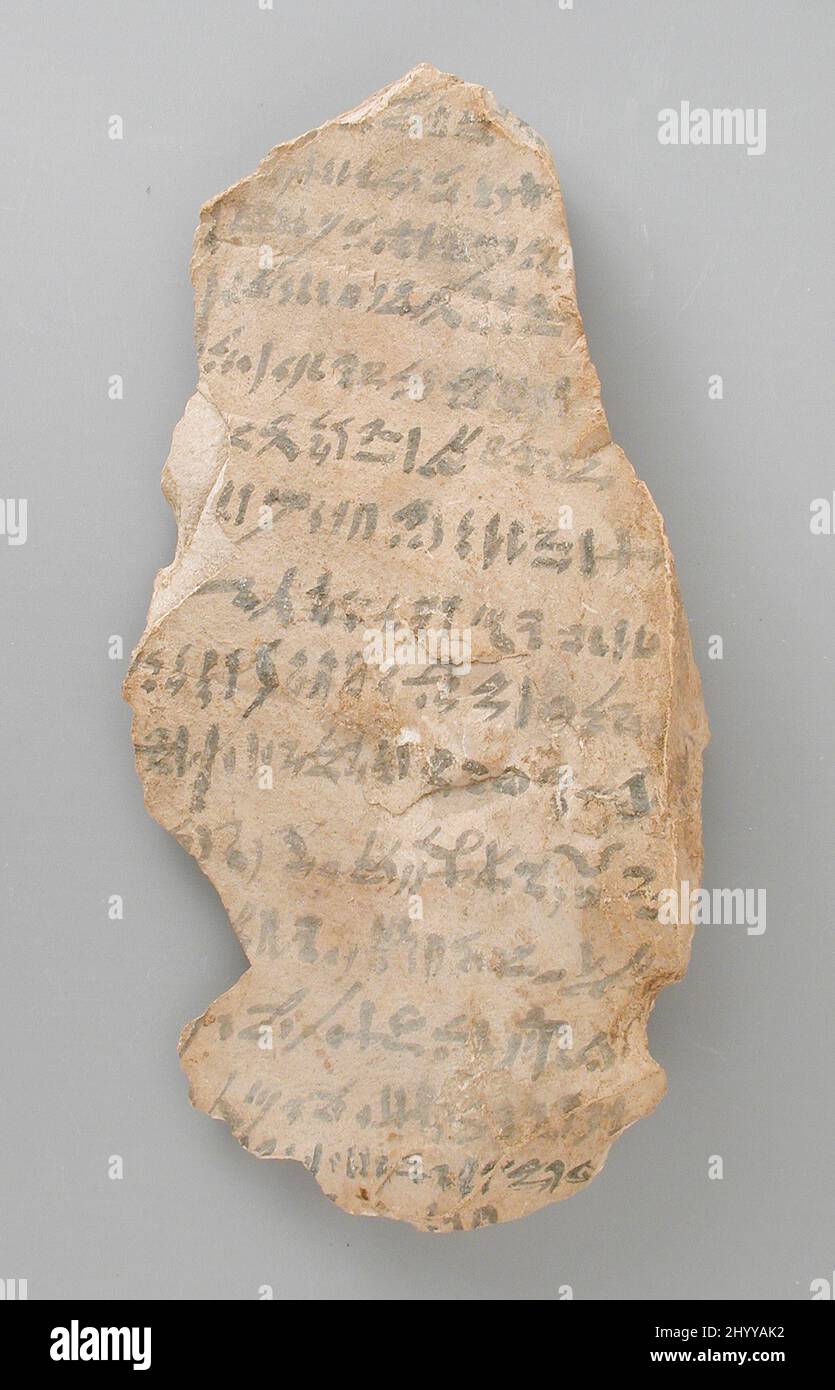 Ostracon from Deir el Medina - Official Record of Deliveries. Egypt ...