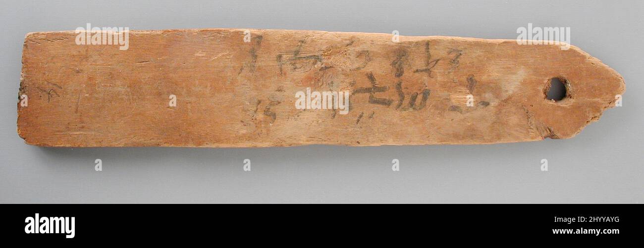 Mummy Label with Bilingual Inscription. Egypt, Ptolemaic Period - Roman ...