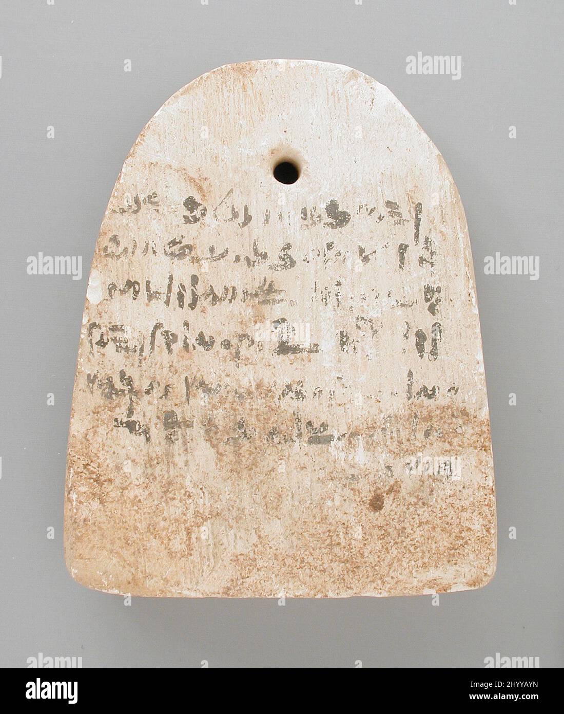 Mummy Label with Degraded Demotic Inscription. Egypt, late Ptolemaic ...