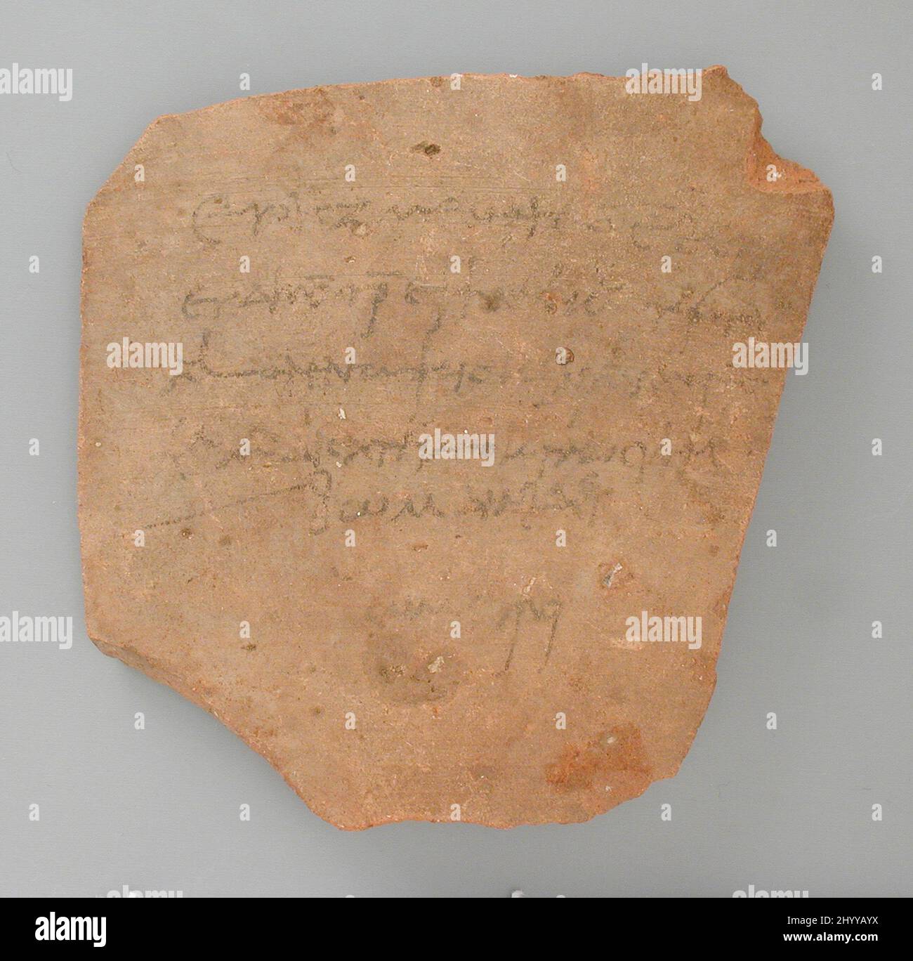 Ostracon with Greek Inscription. Egypt, Roman Period (332 BCE - 400CE ...