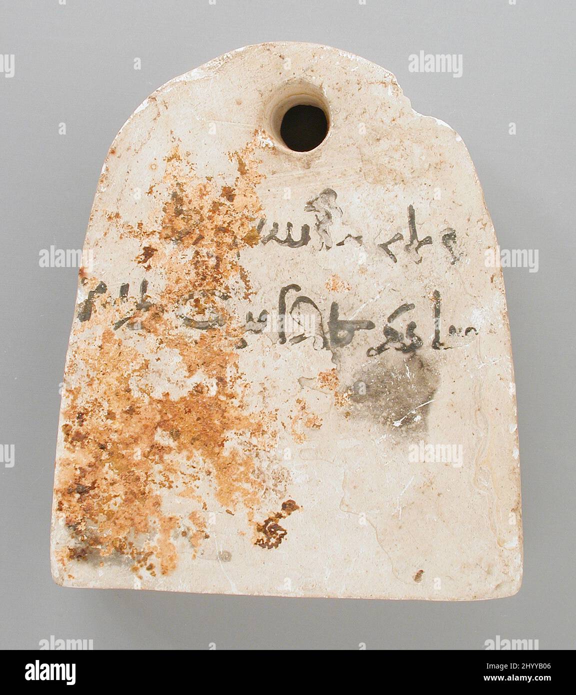 Mummy Label with Demotic Inscription. Egypt, late Ptolemaic Period ...