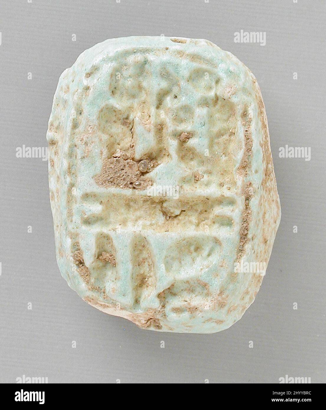 Molded Faience Plaque with Throne Name of Tawosret. Egypt, New Kingdom ...