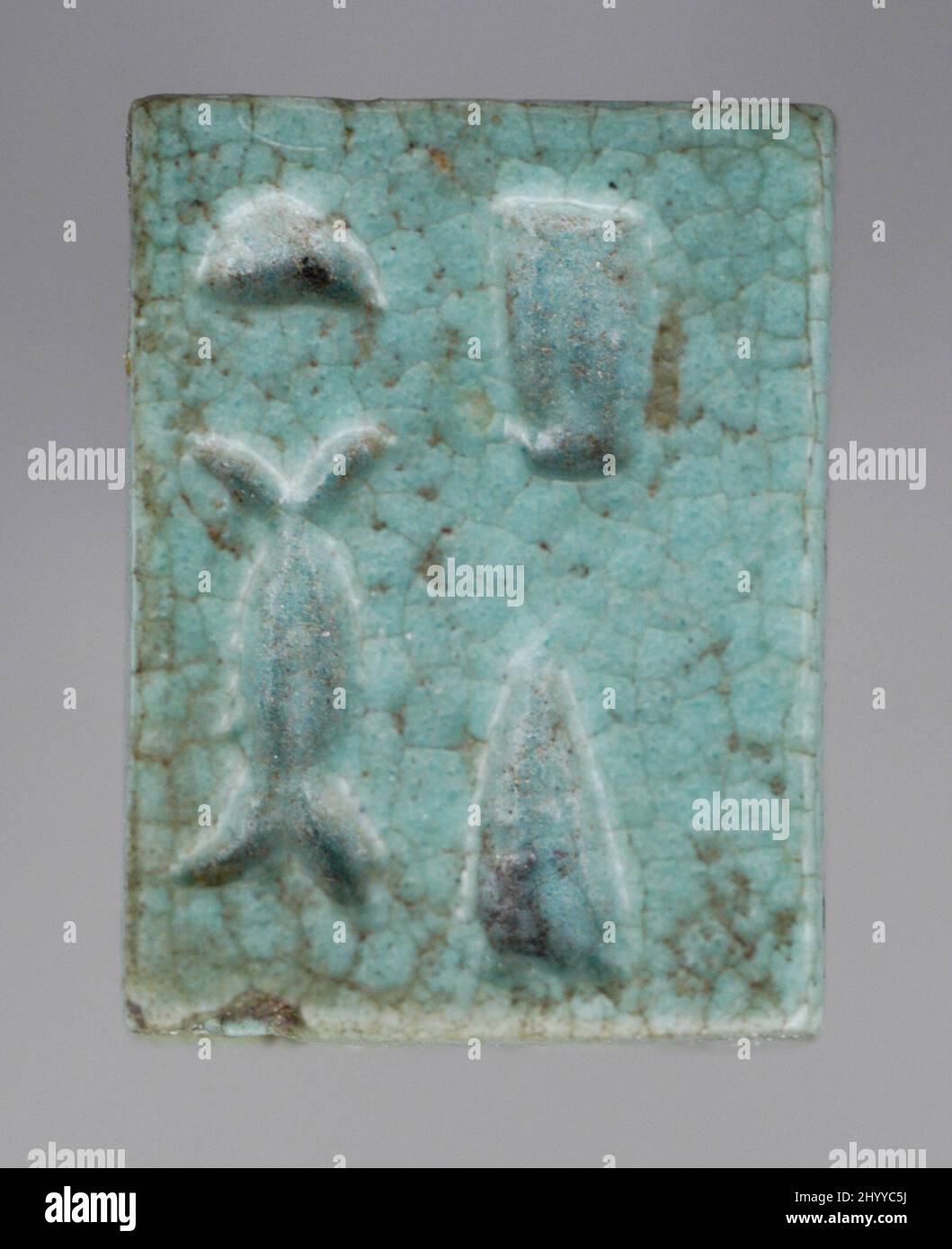 Faience Plaque with name of Deceased as Osiris. Egypt, Late Period (714 ...