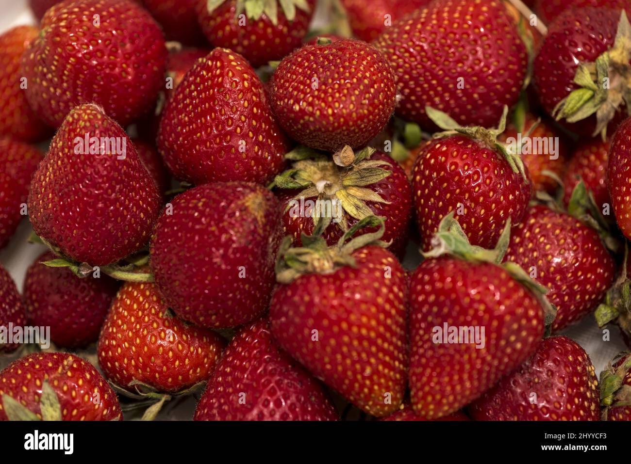 Red ripe strawberries background Stock Photo - Alamy