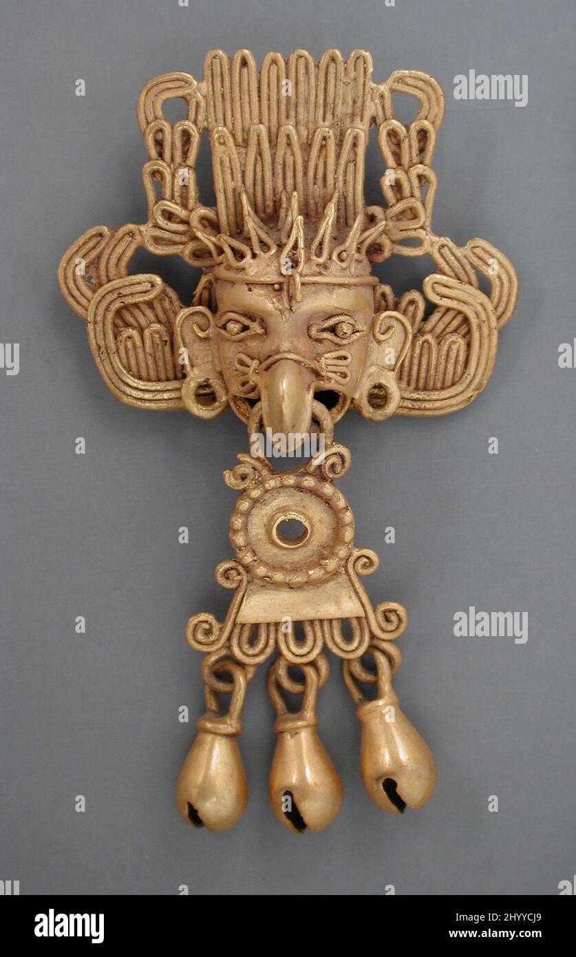 Necklace. Mexico, Oaxaca, Mixtec (?), 1100–1520. Metal. Gold Stock ...