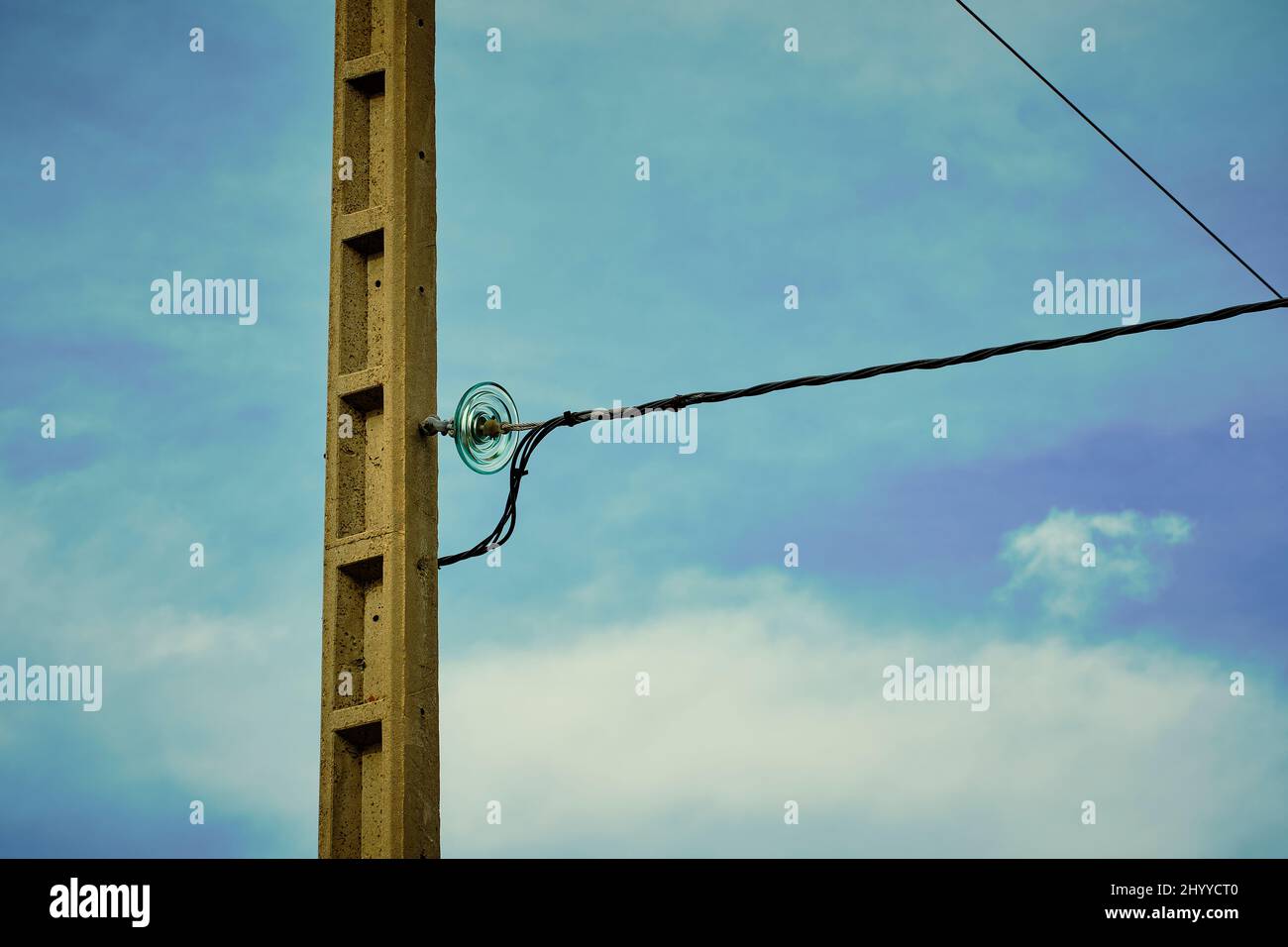 telegraph pole detail Stock Photo - Alamy