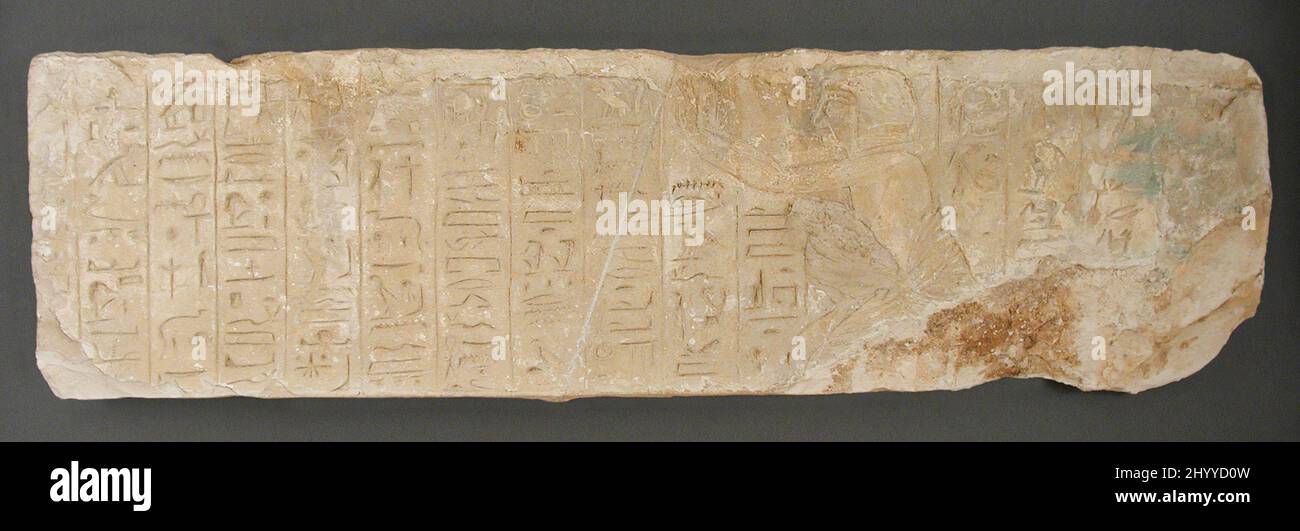 Inscribed Lintel of Mesew. Egypt, probably from Deir el Medina, 19th ...