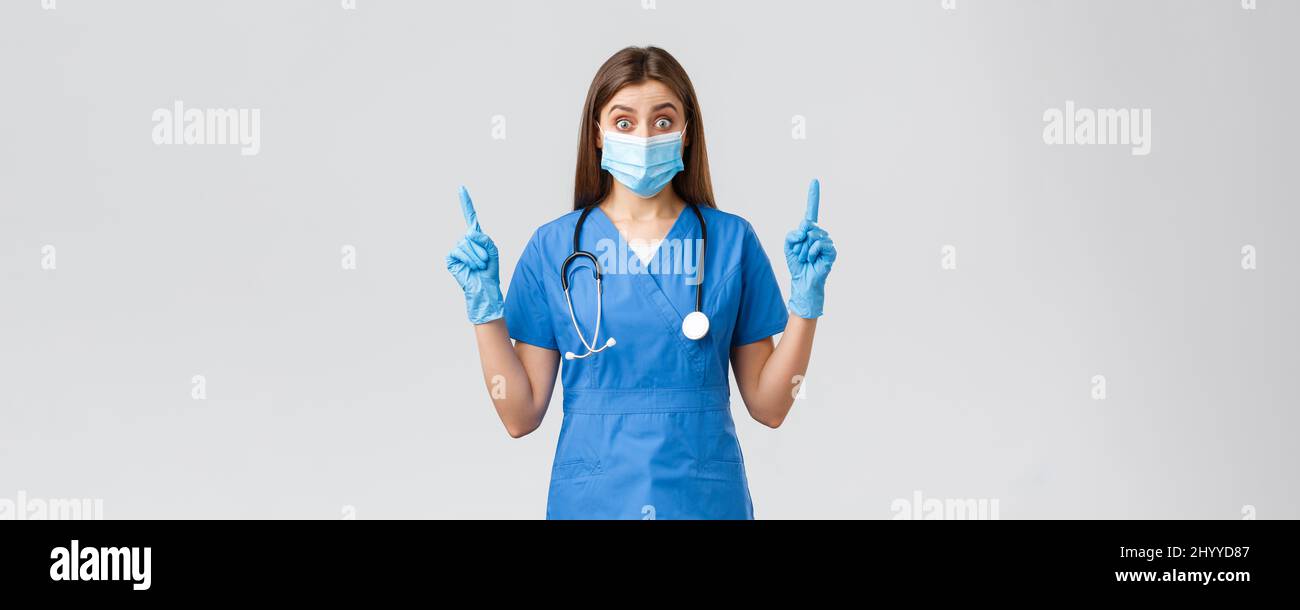Covid-19, preventing virus, health, healthcare workers concept ...