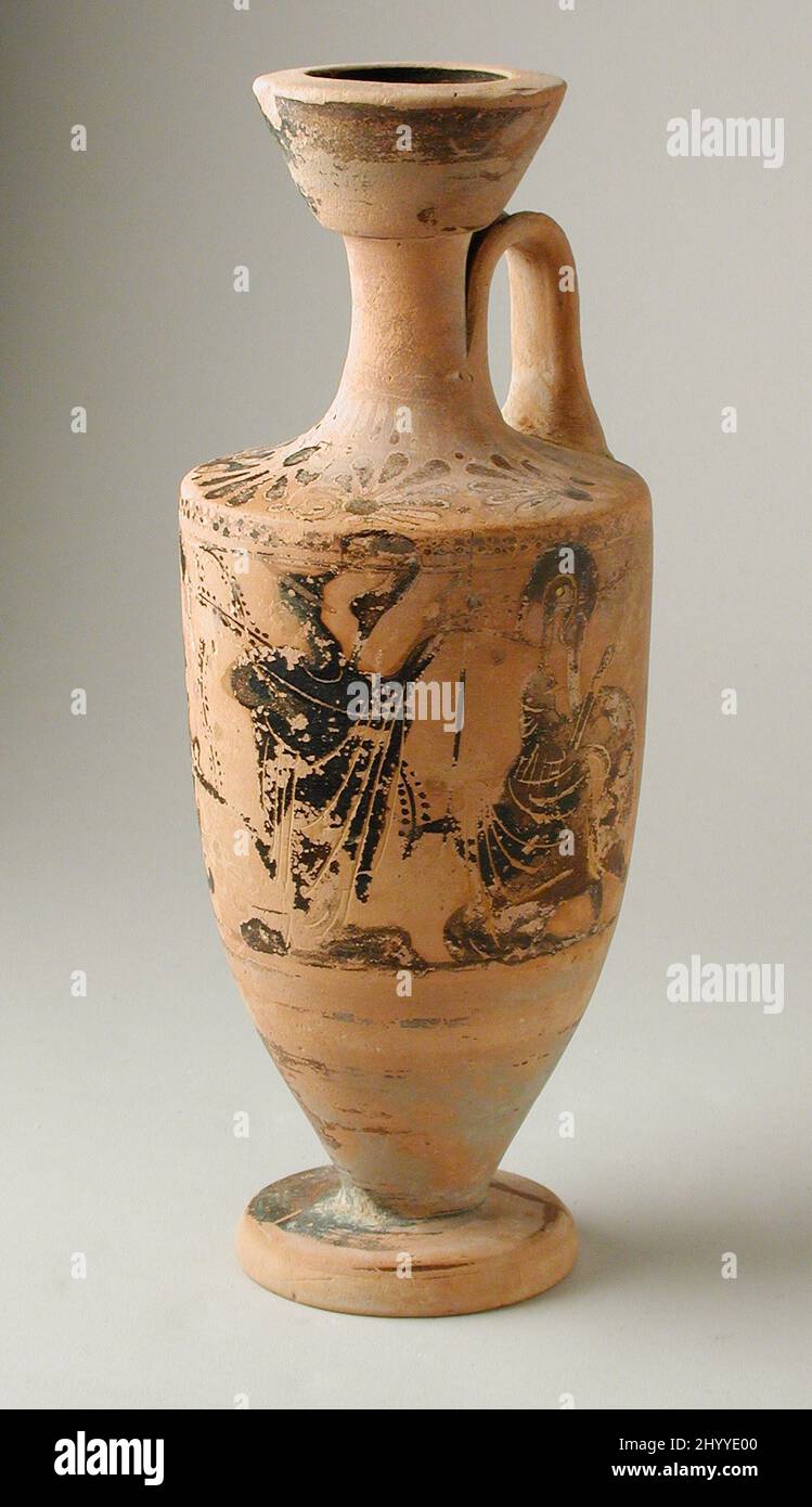 Attic Black-Figure Lekythos with Achilles and Ajax Playing a Board-Game ...