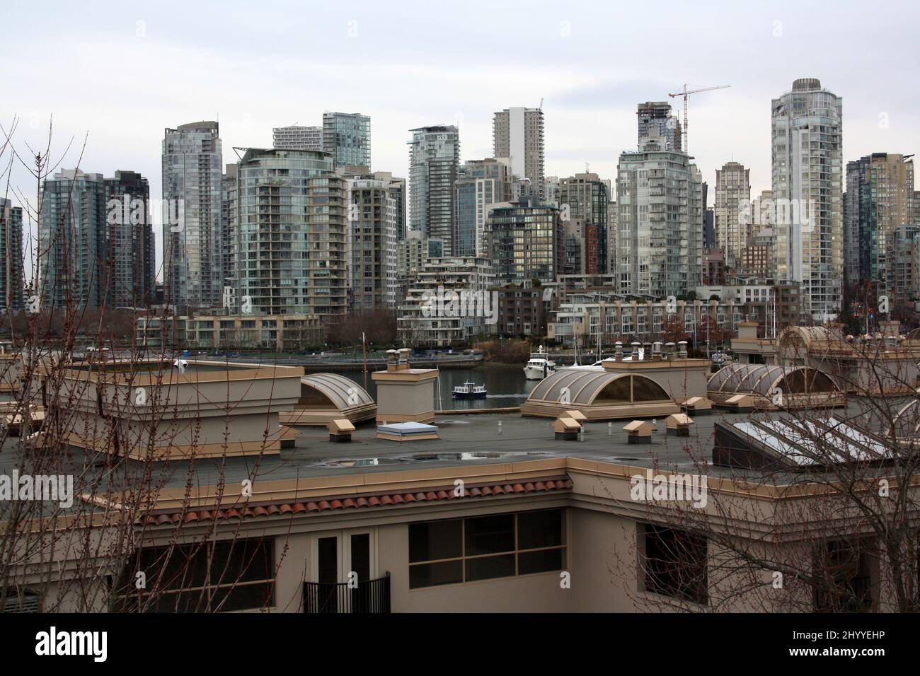 Beautiful view of tall buildings in downtown Vancouver, British ...