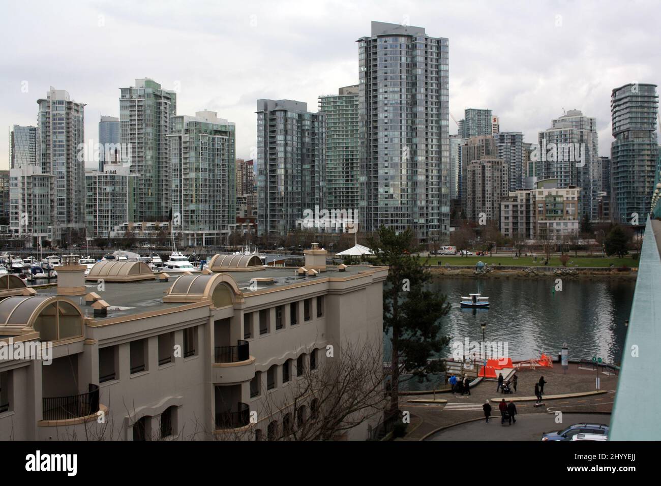 Beautiful view of tall buildings in downtown Vancouver, British ...