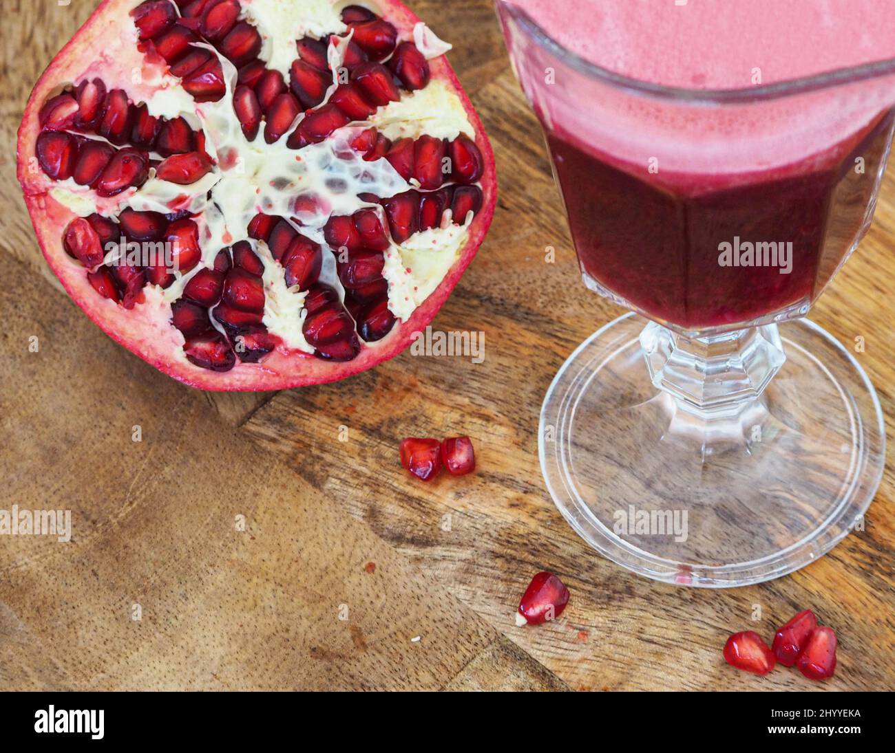 Open pomegranates with seeds hi-res stock photography and images - Alamy