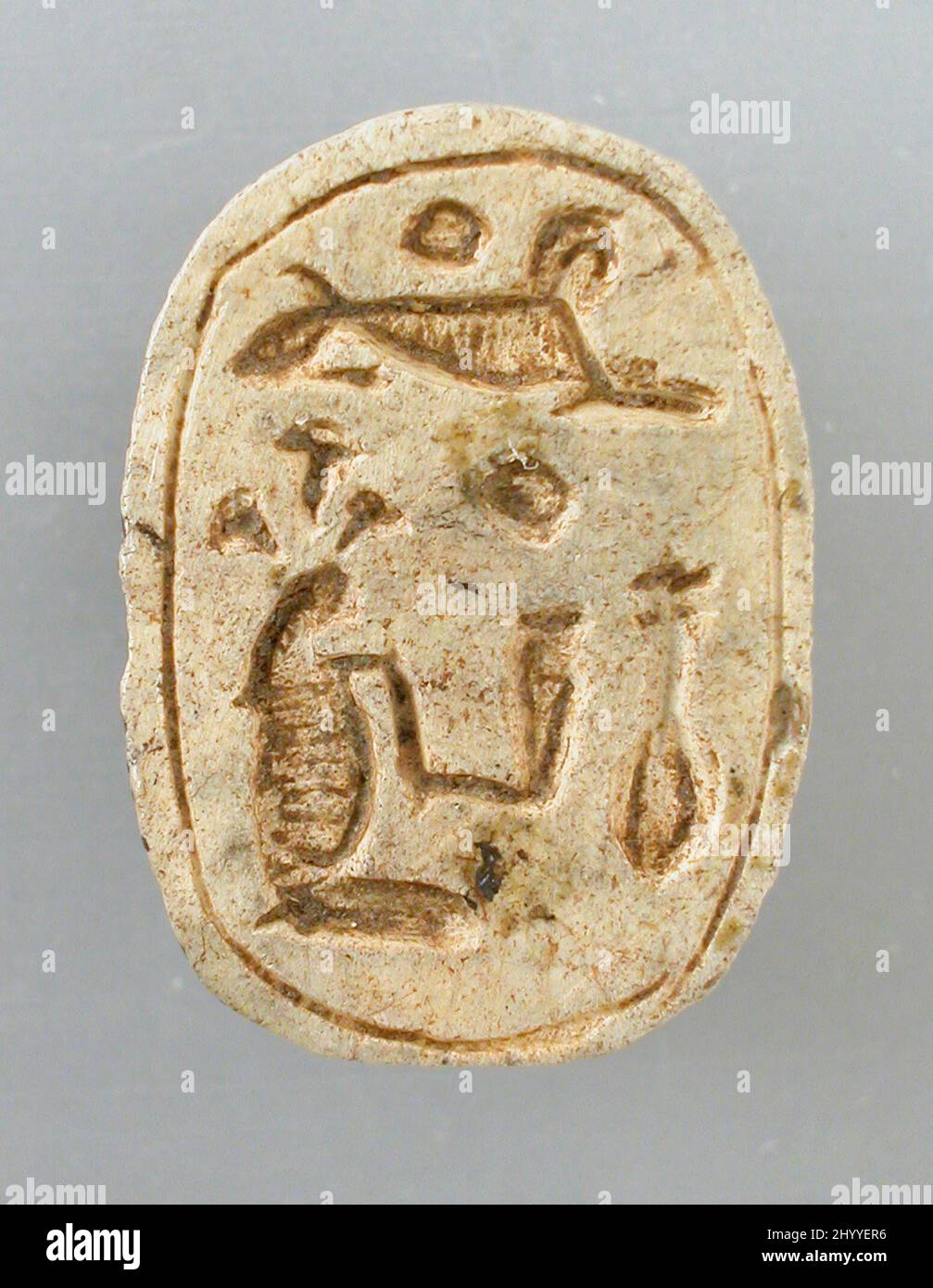 Scarab with Fecundity Figure and Sphinx. Egypt, 19th - 26th Dynasty ...