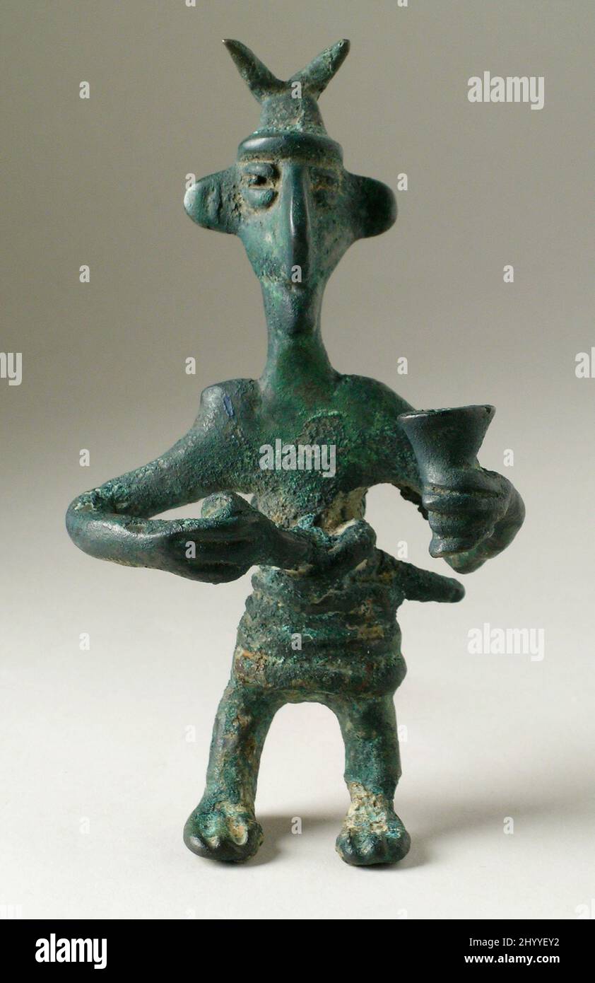 Figure of a Man with Horns. Iran, Luristan, Luristan bronzes, 1000-650 ...