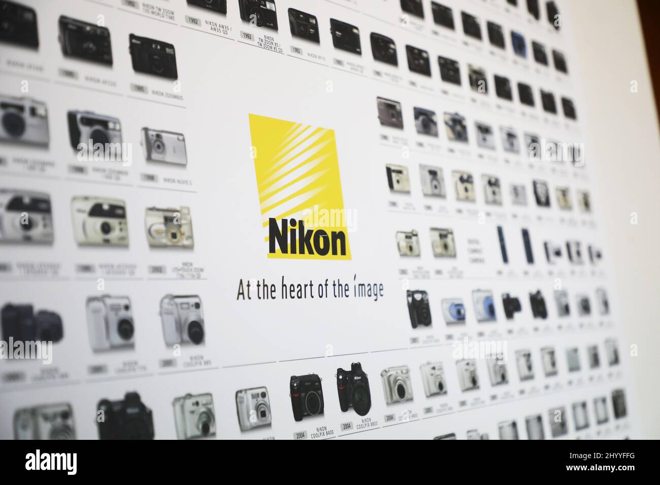 A Nikon poster at a camera museum, Vadstena, Sweden Stock Photo - Alamy