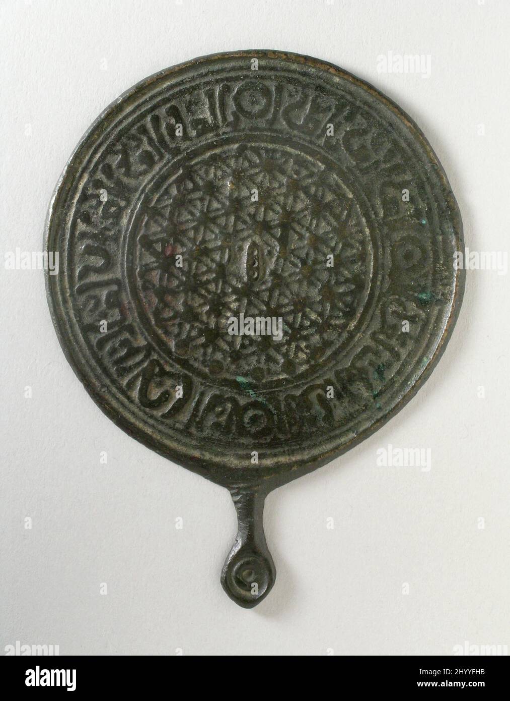 Mirror. Northern Syria, 12th-13th century. Metal. Bronze, cast Stock ...