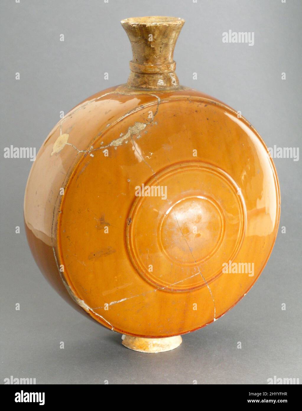 Canteen. Iran, early 17th century. Ceramics. Fritware, molded and ...