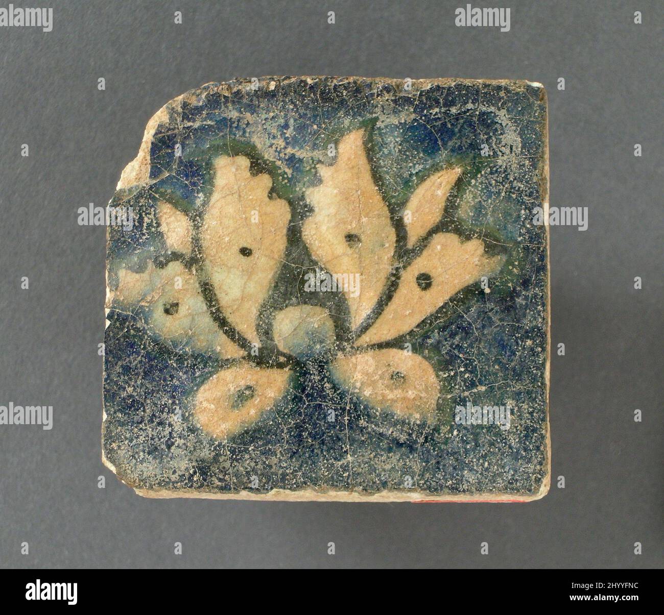 Tile. Iran, 14th century. Ceramics. Fritware, molded, painted and ...